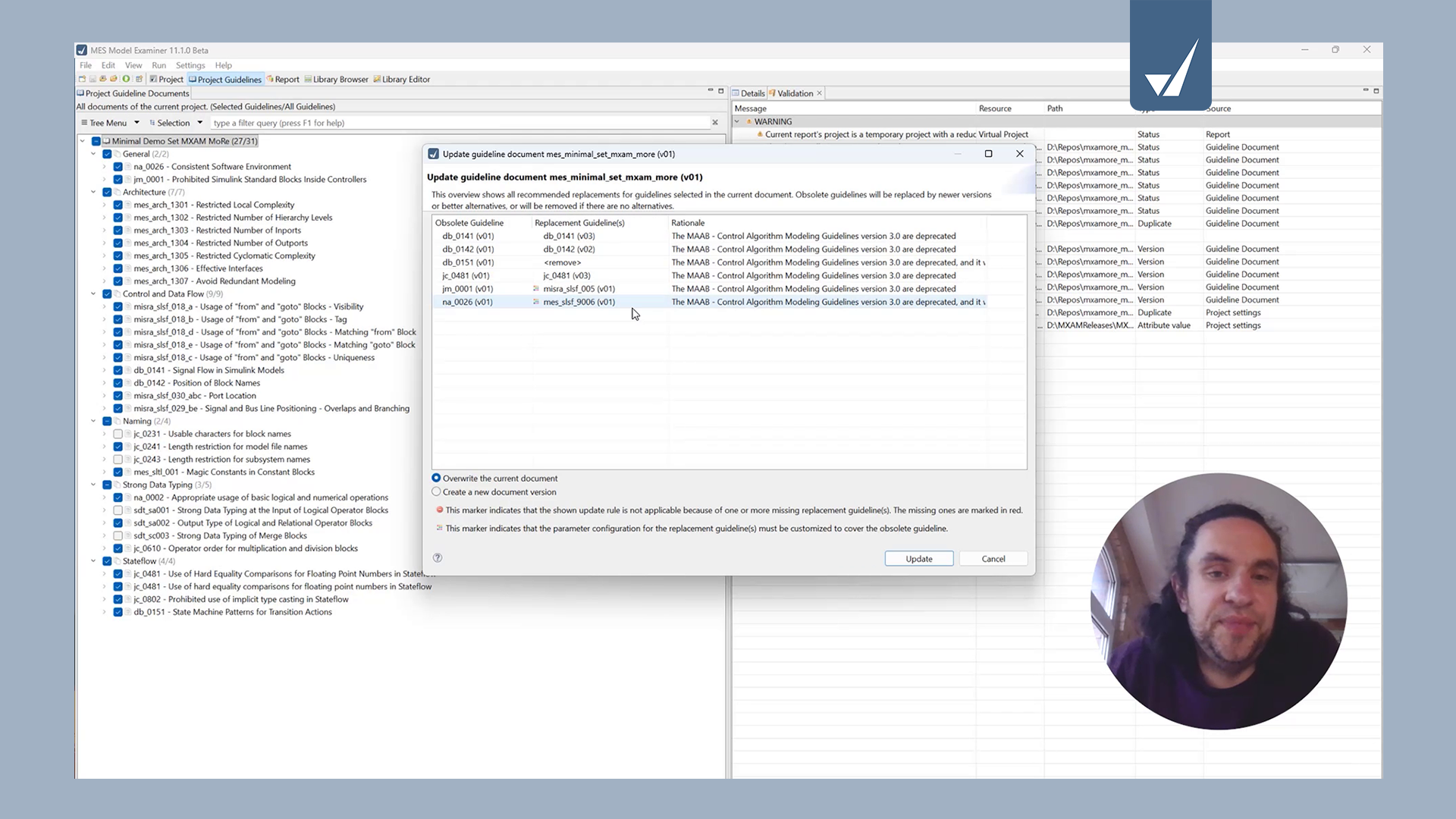 MES Model Examiner (MXAM Support) - MES